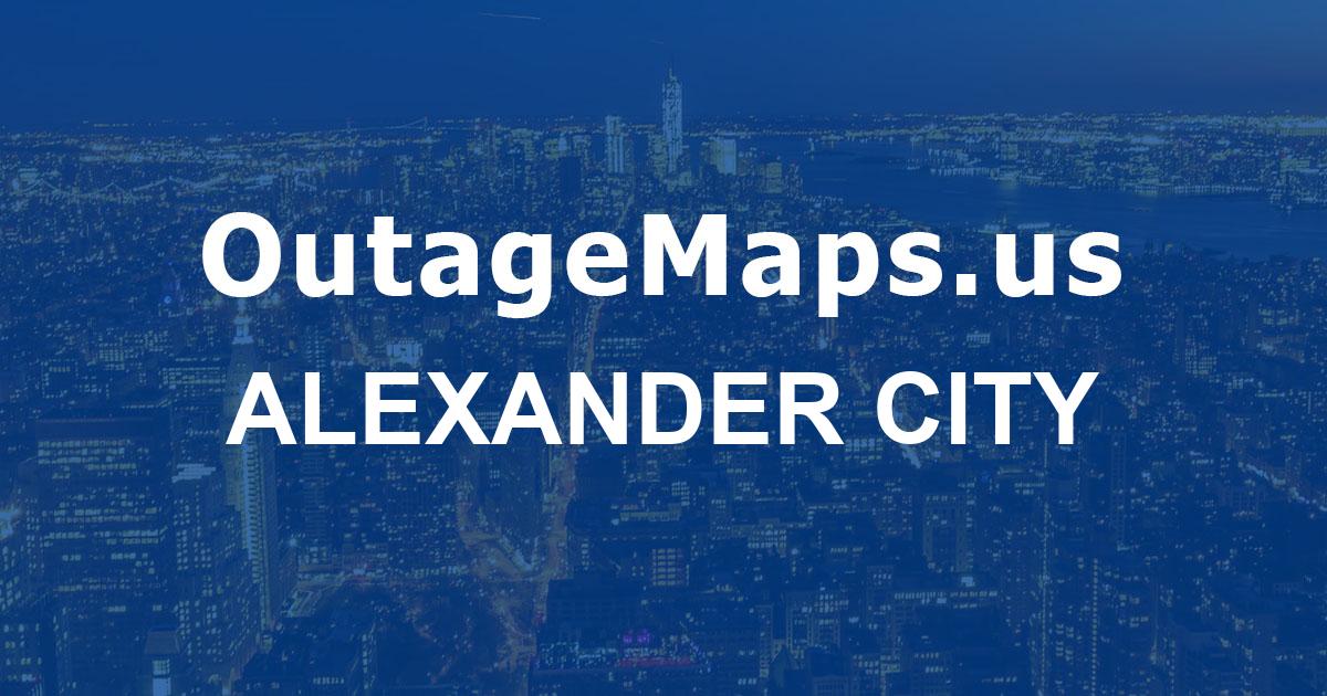 Alexander City Power Outages Map