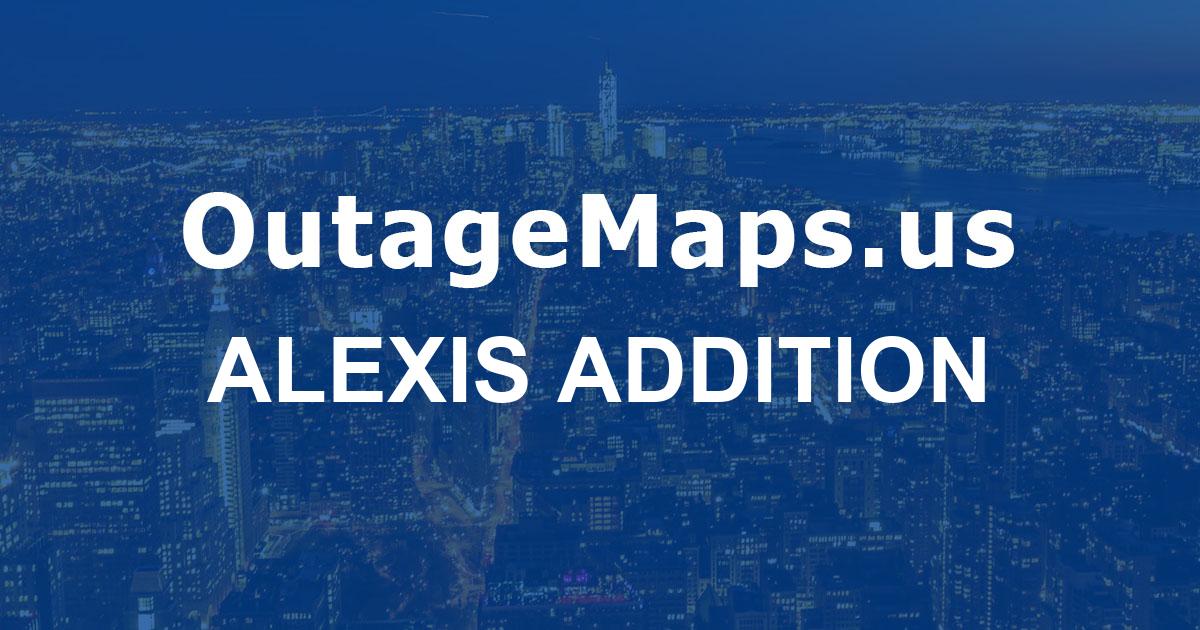 Alexis Addition Power Outages Map