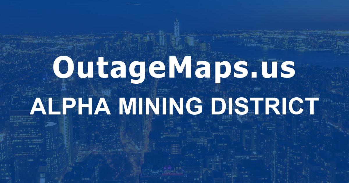 Alpha Mining District Power Outages Map