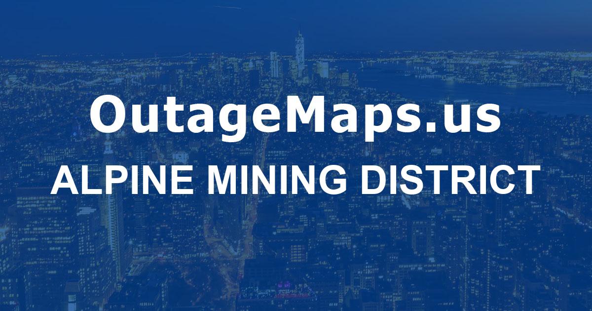 Alpine Mining District Power Outages Map