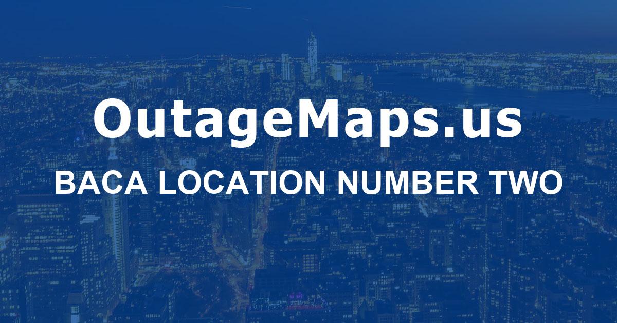 Baca Location Number Two Power Outages Map