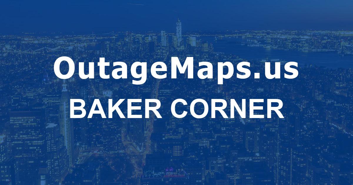 Baker Corner Power Outages Map