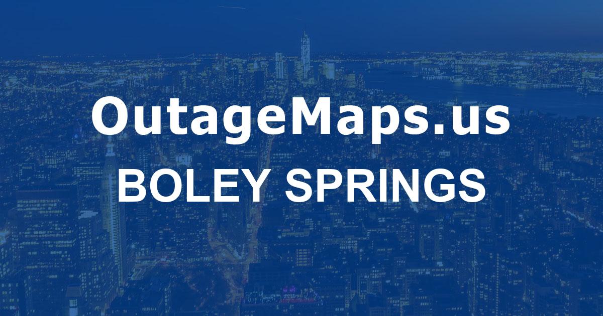 Boley Springs Power Outages Map