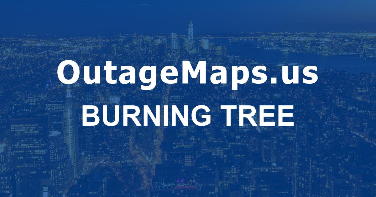 Burning Tree Power Outages Map