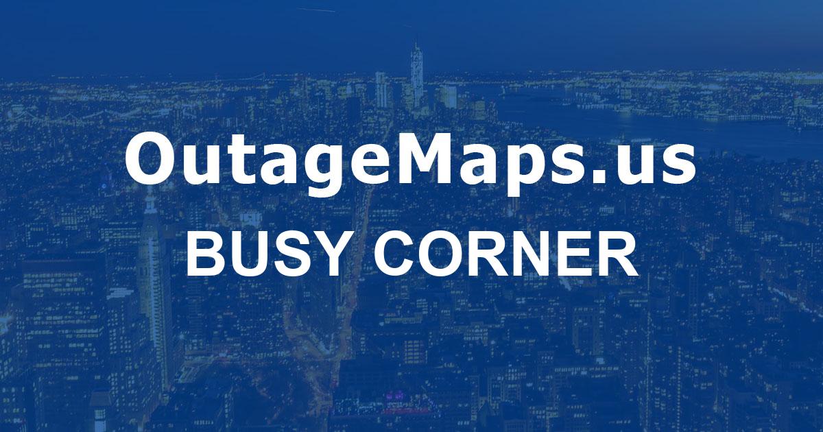 Busy Corner Power Outages Map
