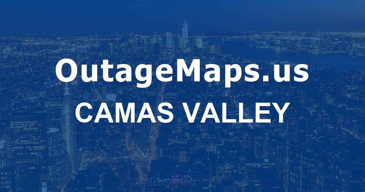 Camas Valley Power Outages Map