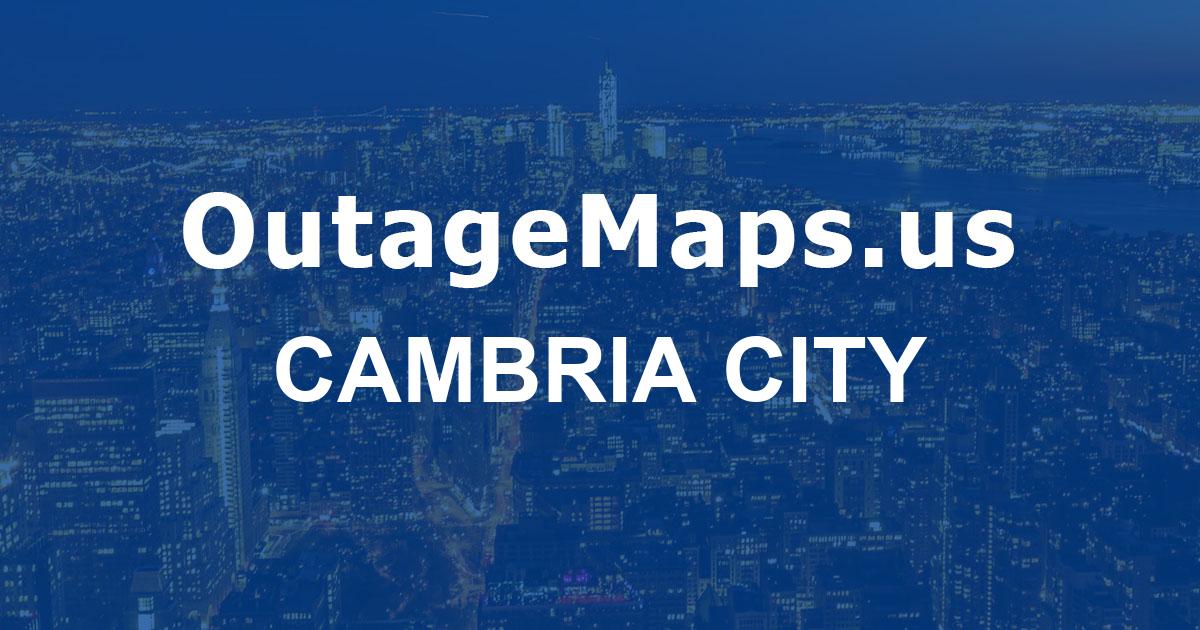 Cambria City Power Outages Map