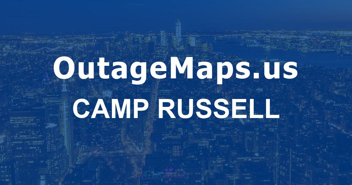 Camp Russell Power Outages Map