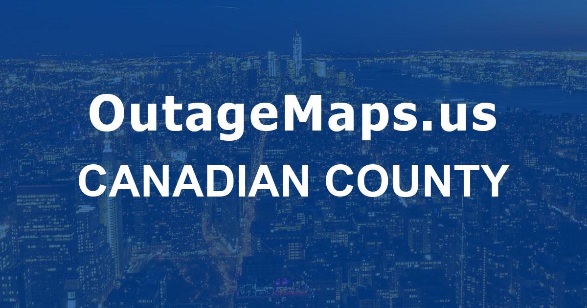 Canadian County Power Outages Map