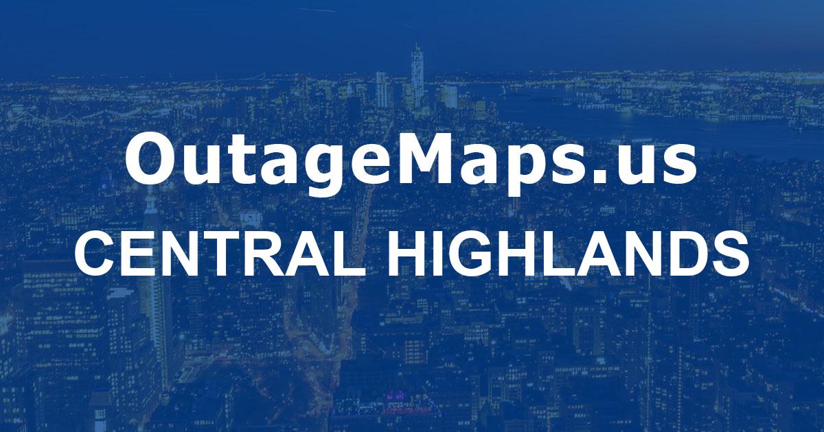 Central Highlands Power Outages Map