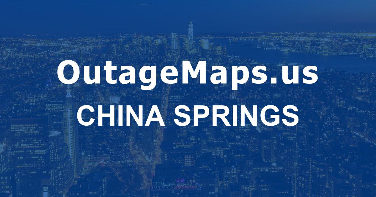 China Springs Power Outages Map