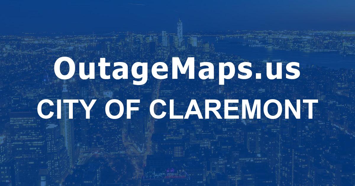 City of Claremont Power Outages Map