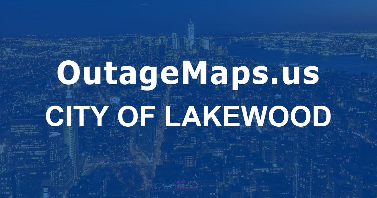 City of Lakewood Power Outages Map