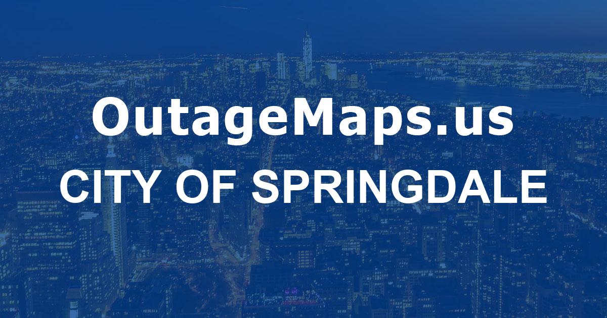 City of Springdale Power Outages Map