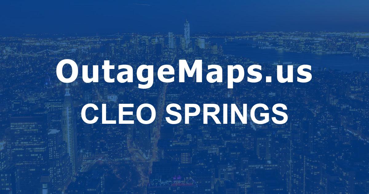 Cleo Springs Power Outages Map