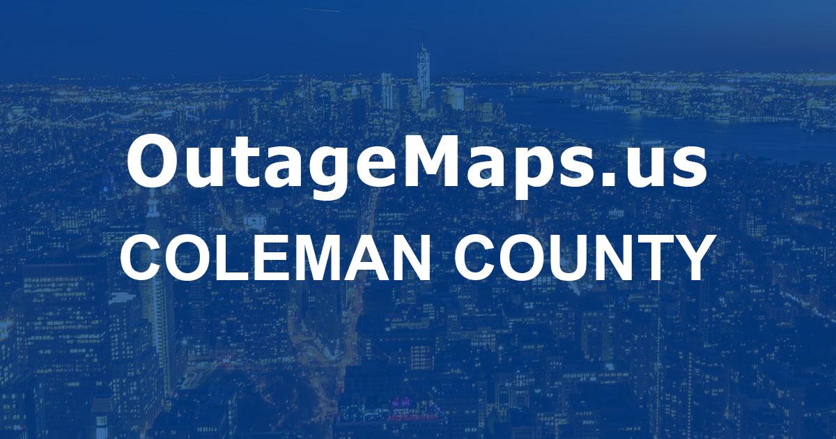 Coleman County Power Outages Map
