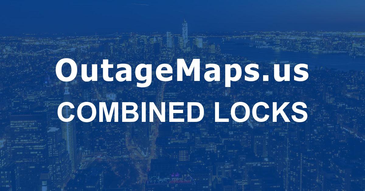 Combined Locks Power Outages Map