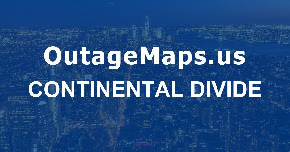 Continental Divide Power Outages Map