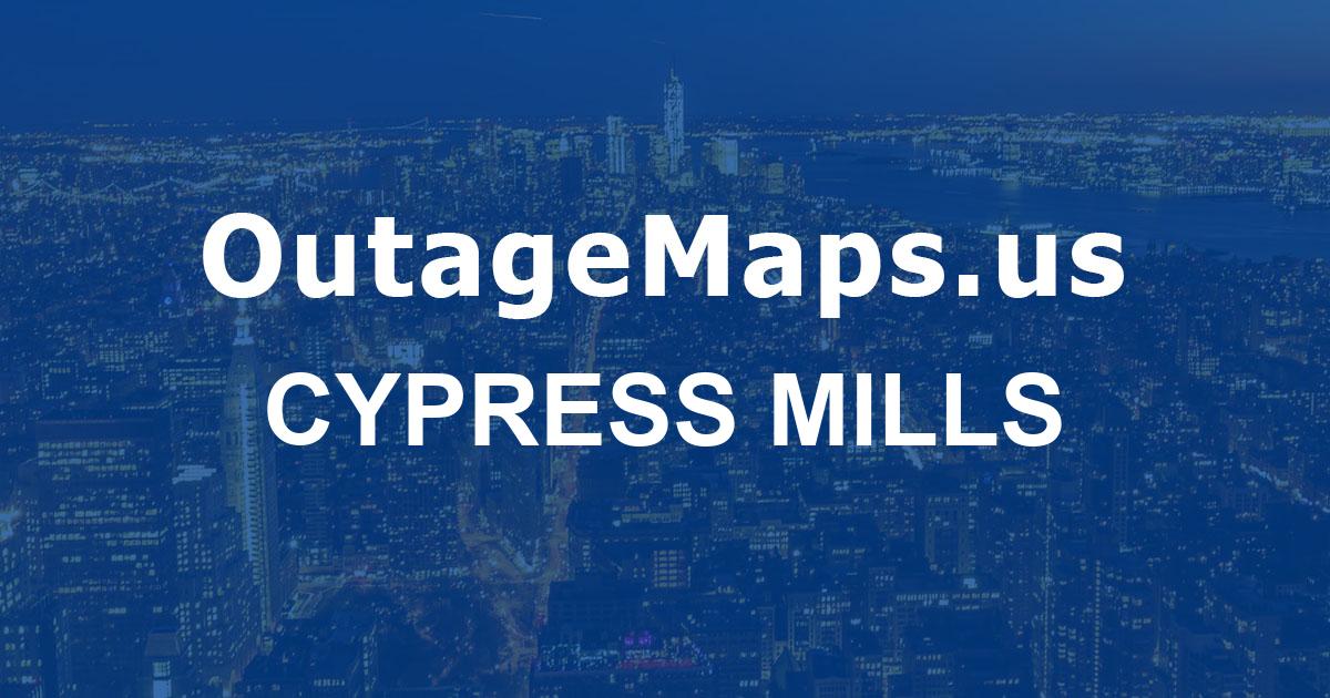 Cypress Mills Power Outages Map