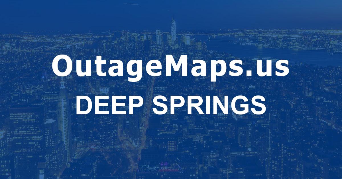 Deep Springs Power Outages Map