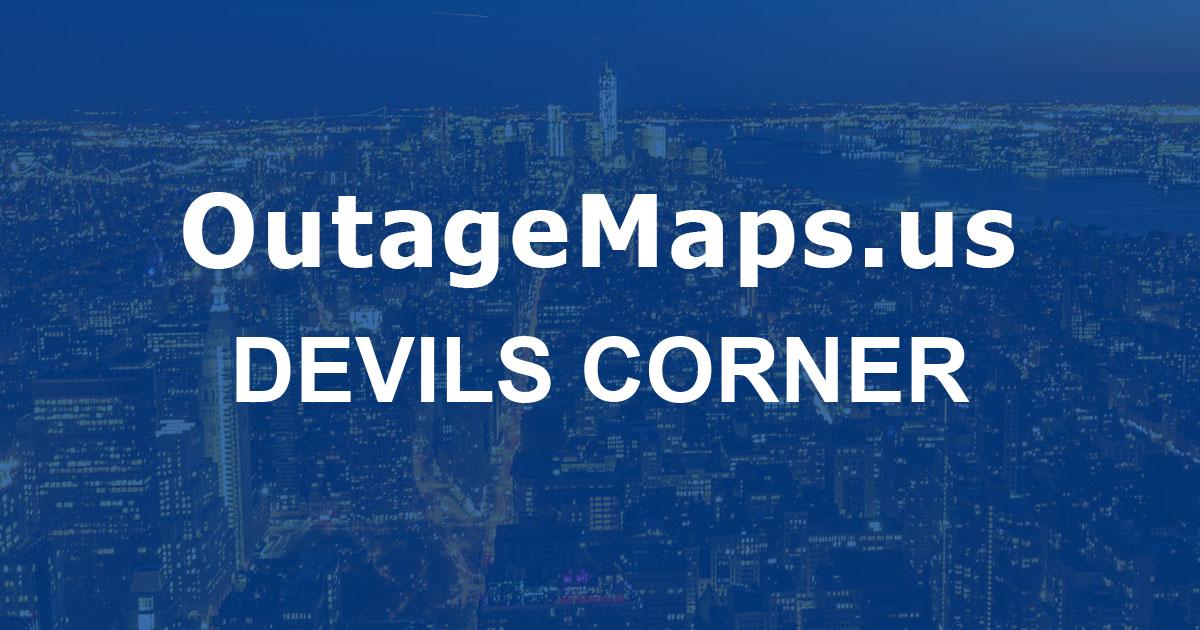 Devils Corner Power Outages Map