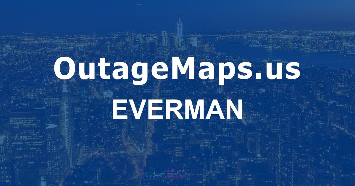 Everman Power Outages Map