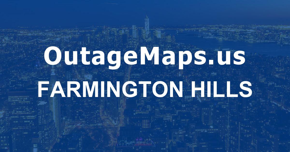 Farmington Hills Power Outages Map