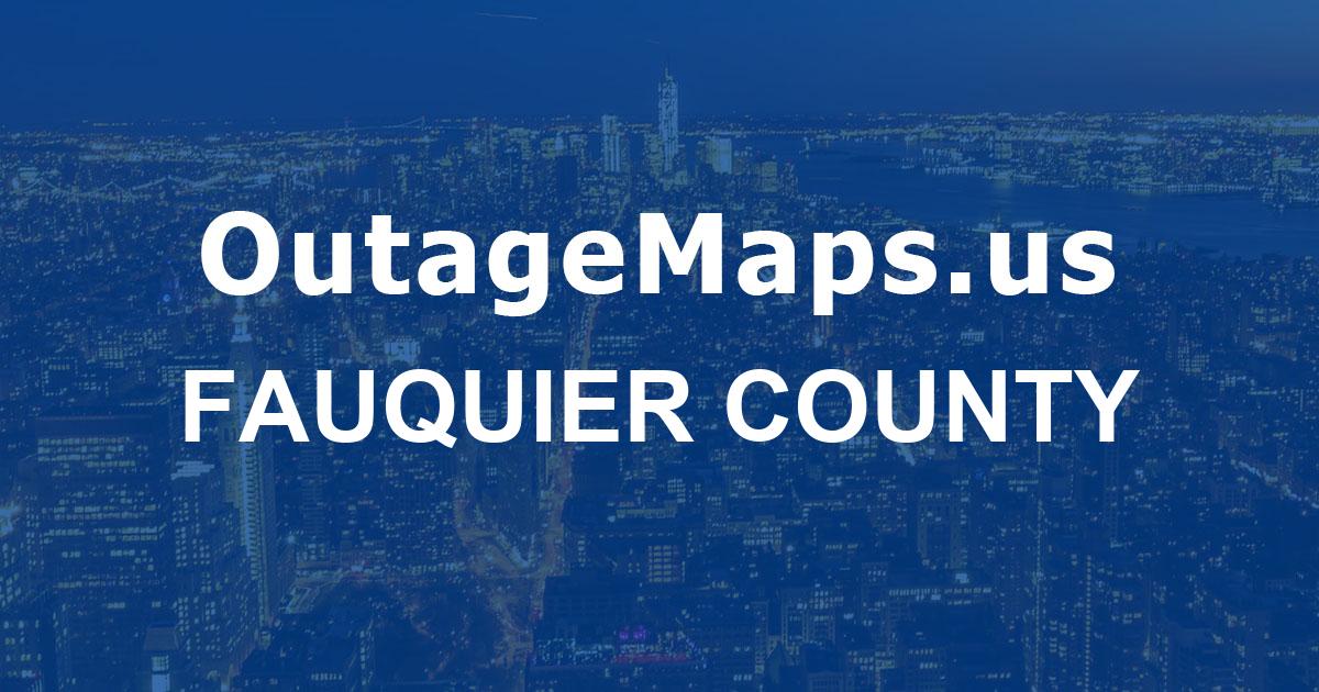 Fauquier County Power Outages Map