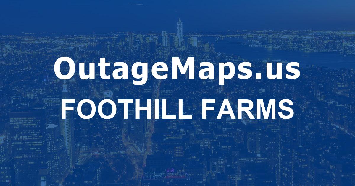 Foothill Farms Power Outages Map