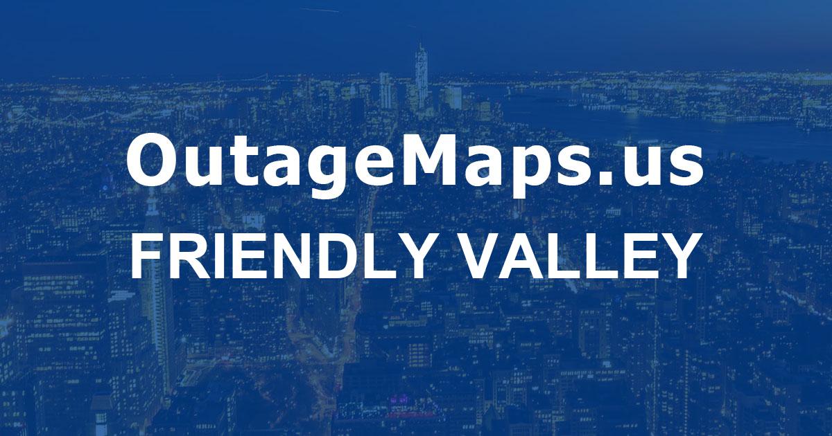 Friendly Valley Power Outages Map