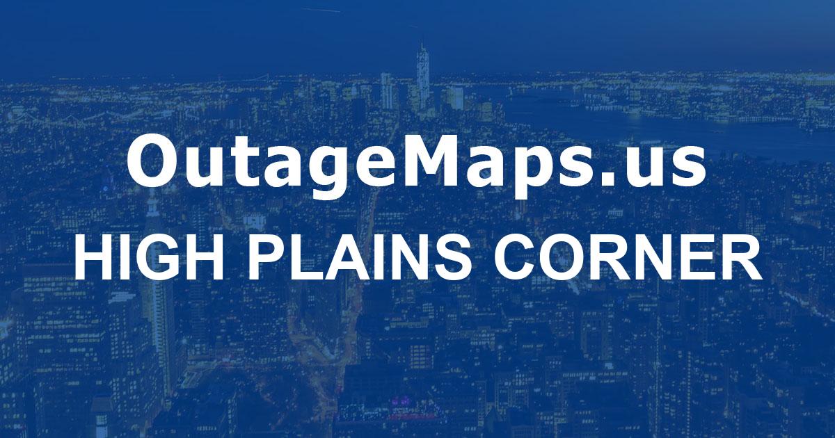 High Plains Corner Power Outages Map