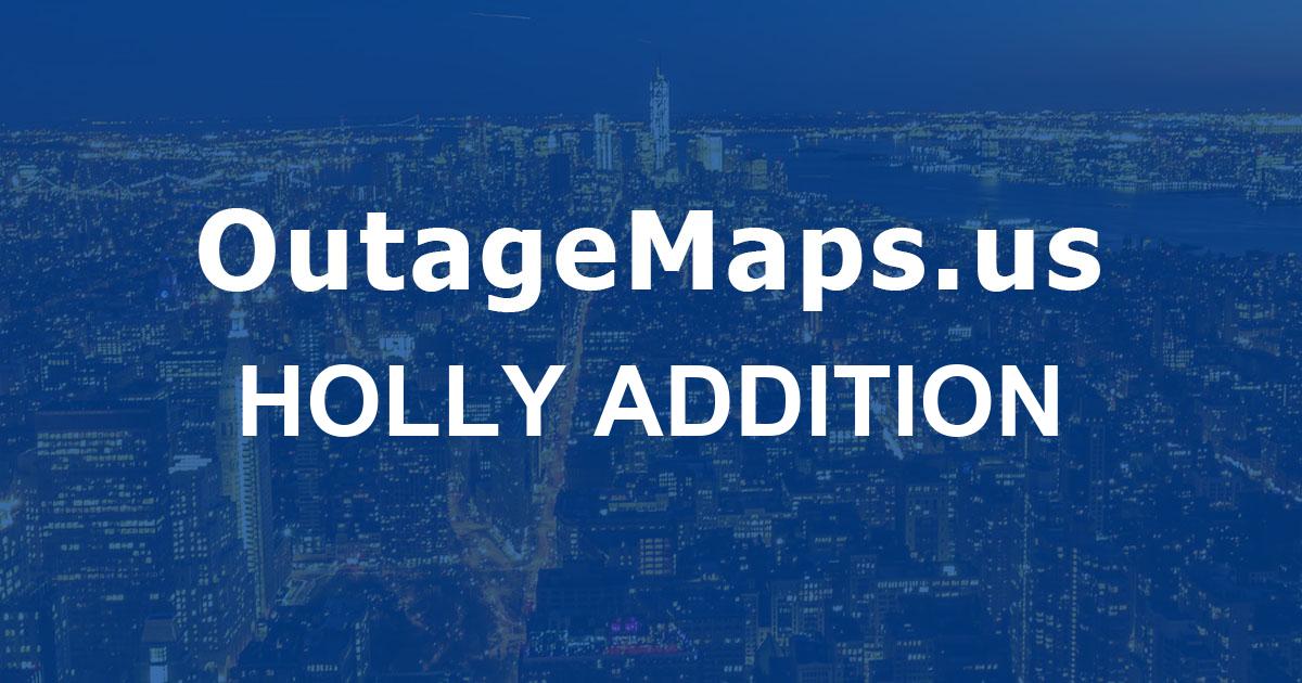Holly Addition Power Outages Map