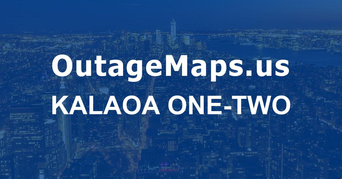 Kalaoa One-Two Power Outages Map