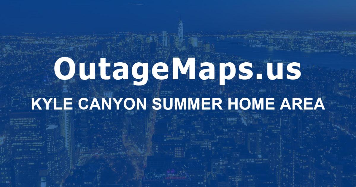 Kyle Canyon Summer Home Area Power Outages Map