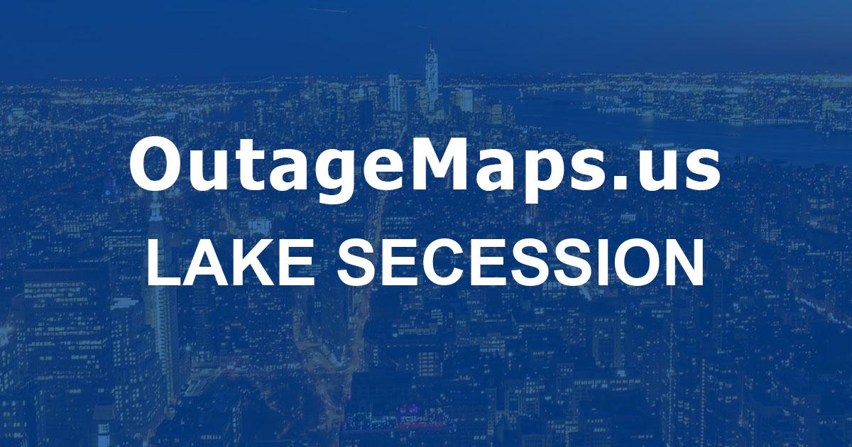Lake Secession Power Outages Map