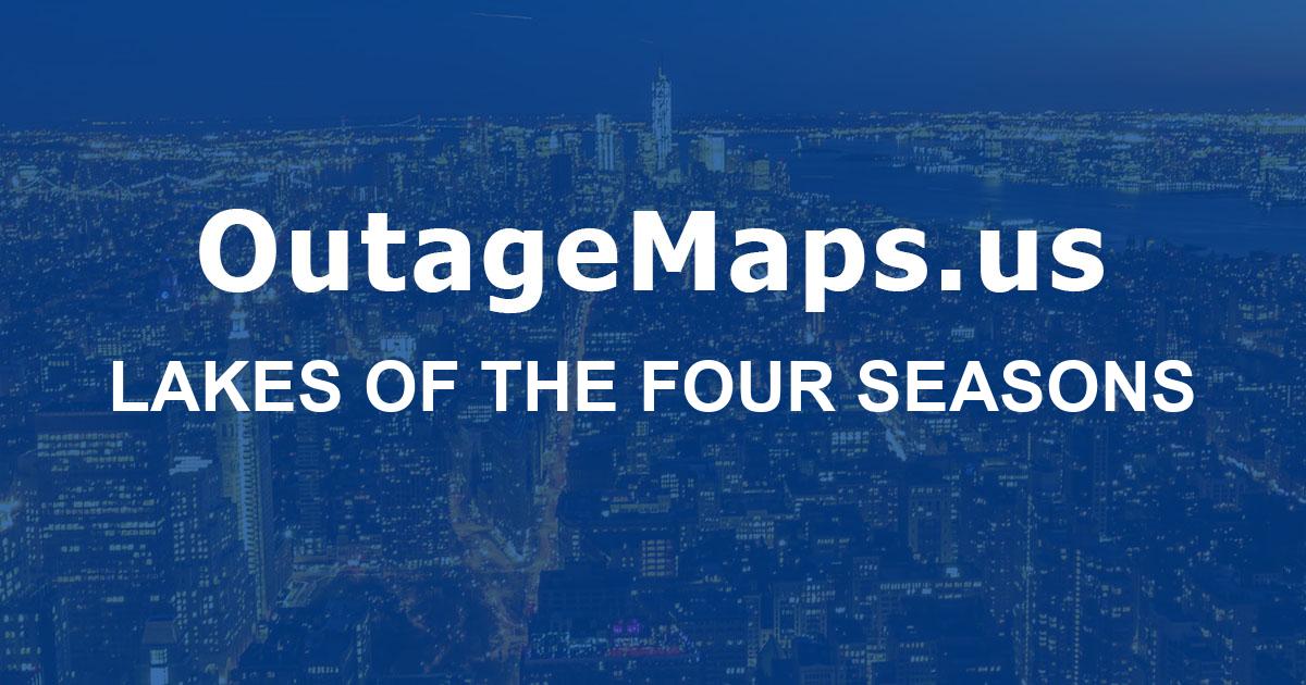 Lakes of the Four Seasons Power Outages Map