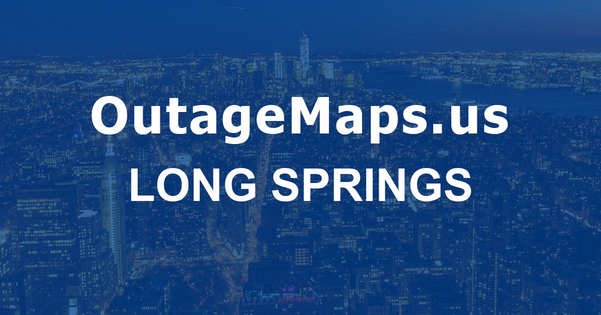 Long Springs Power Outages Map