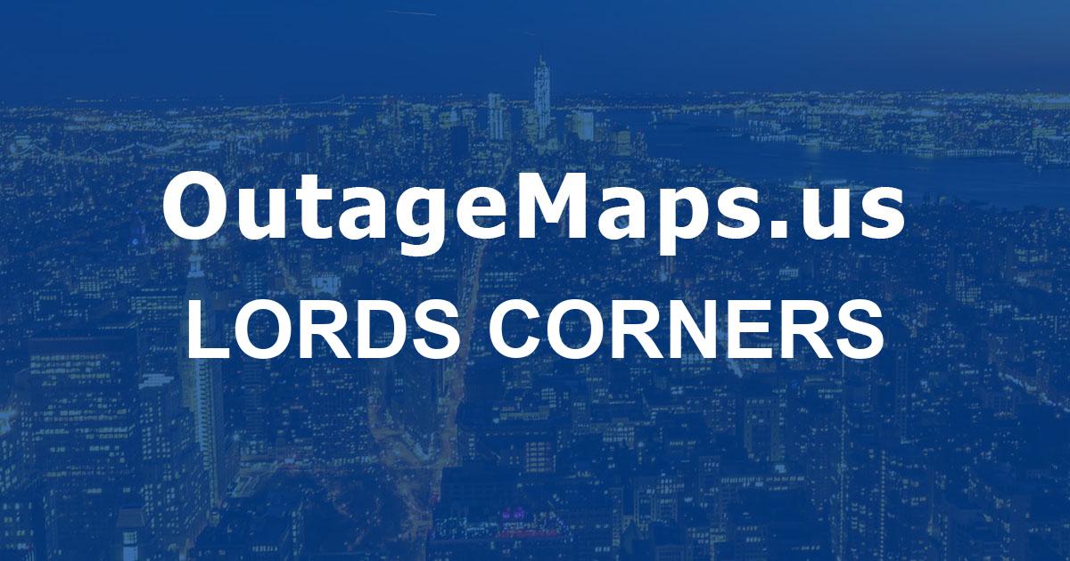 Lords Corners Power Outages Map