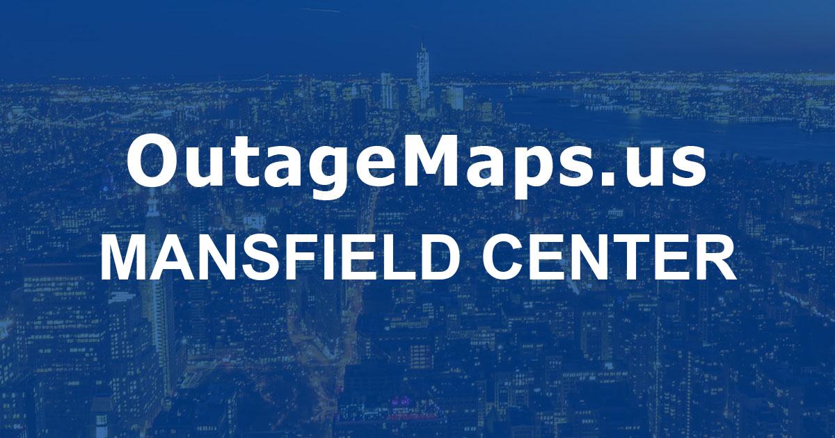 Mansfield Center Power Outages Map