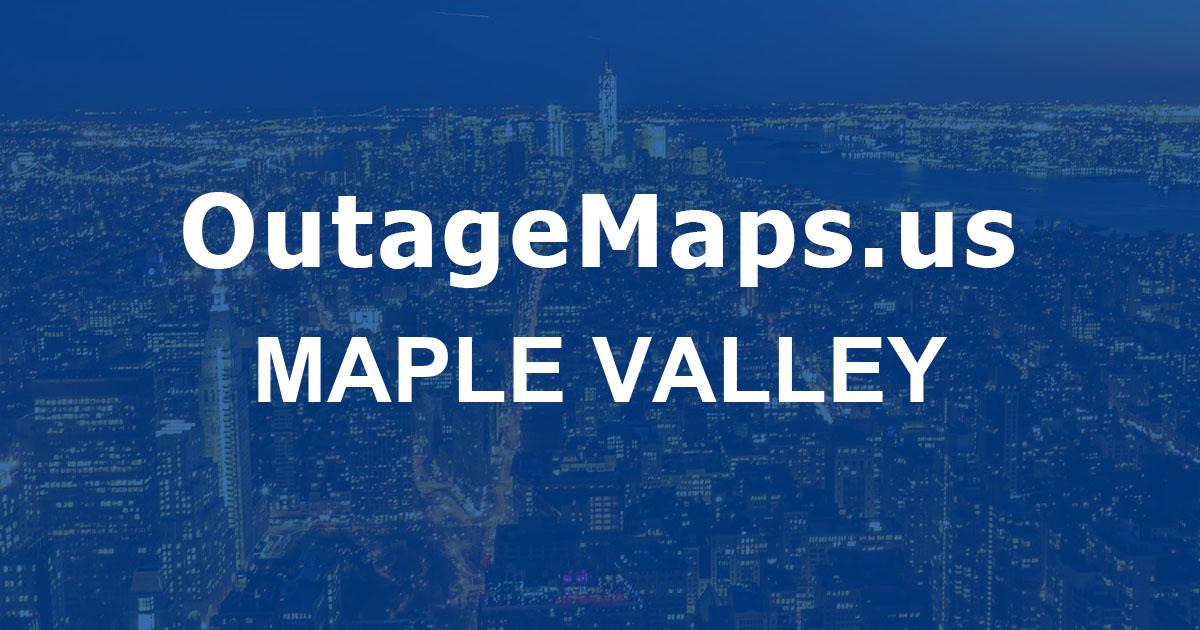 Maple Valley Power Outages Map