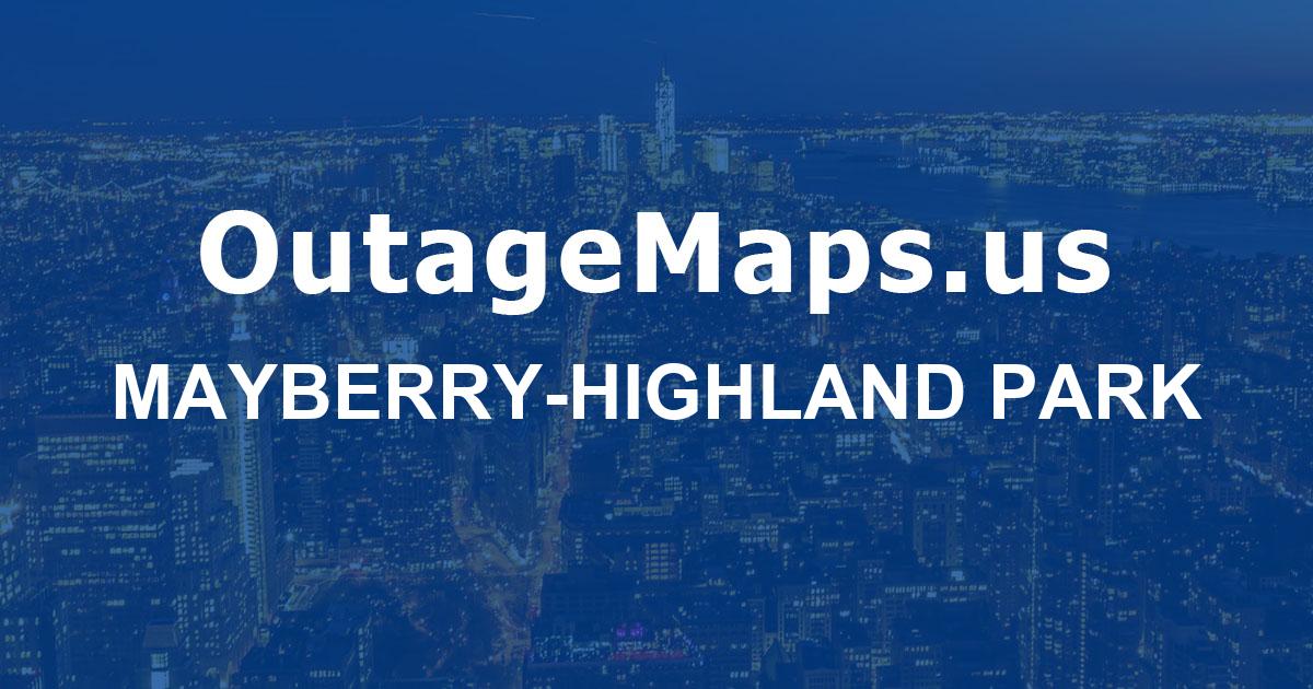 Mayberry-Highland Park Power Outages Map