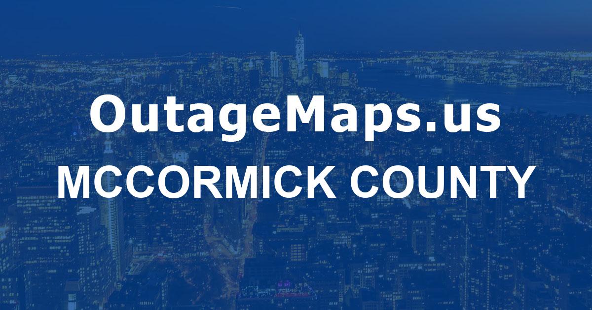 McCormick County Power Outages Map