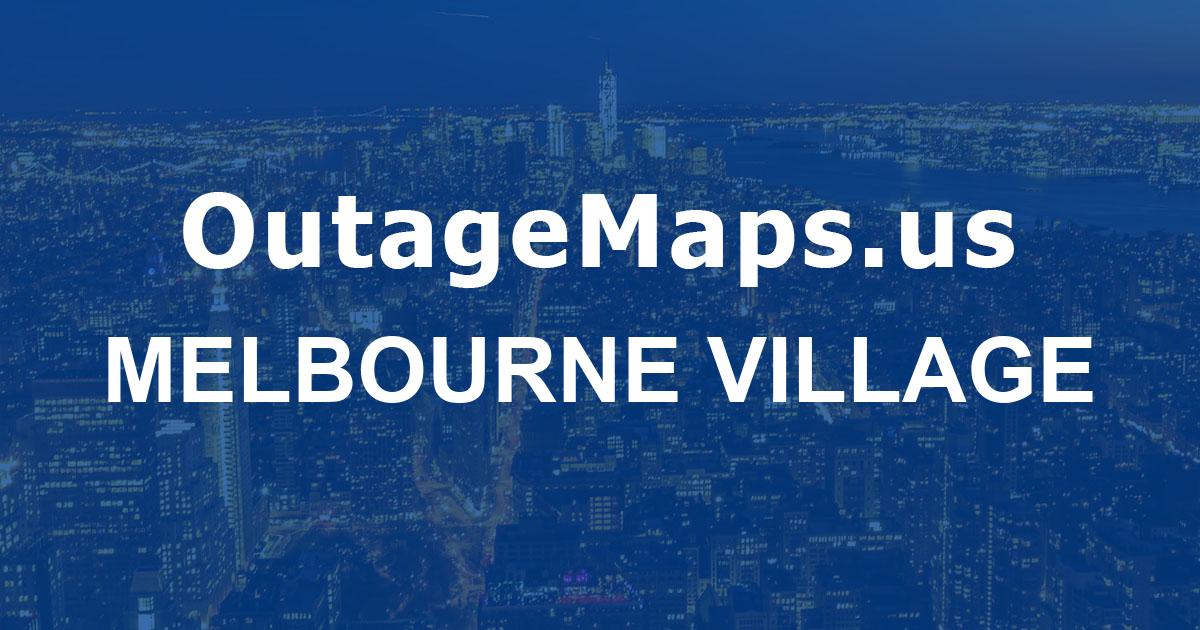 Melbourne Village Power Outages Map