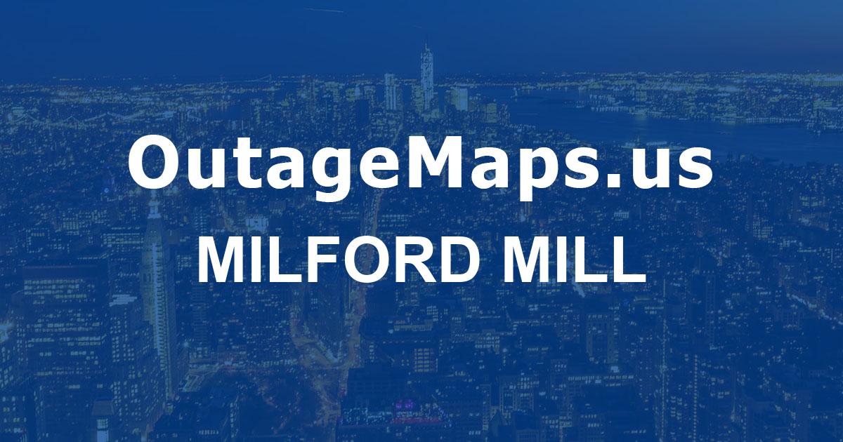 Milford Mill Power Outages Map