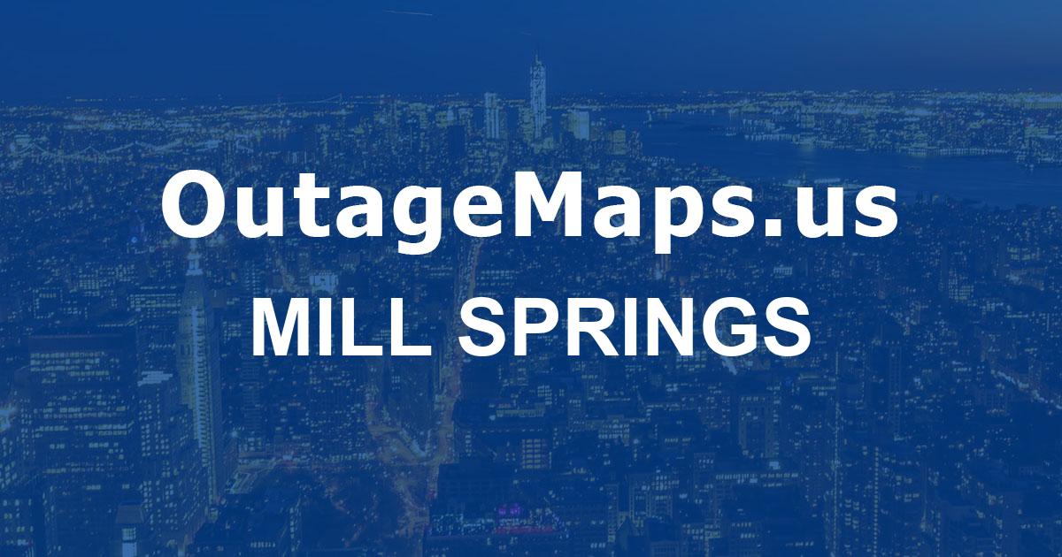 Mill Springs Power Outages Map