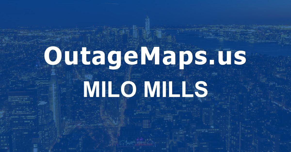 Milo Mills Power Outages Map