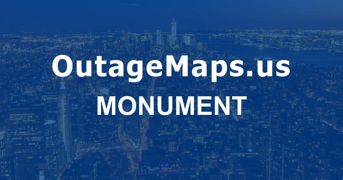 Monument Power Outages Map
