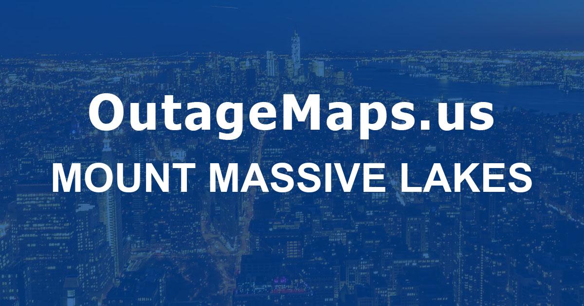 Mount Massive Lakes Power Outages Map