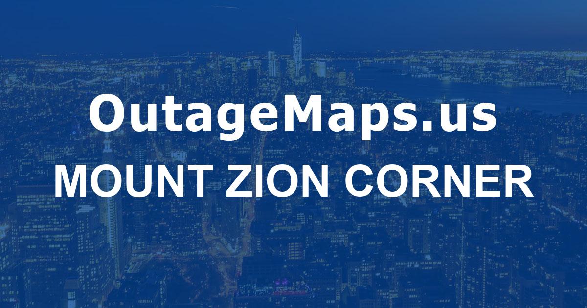Mount Zion Corner Power Outages Map