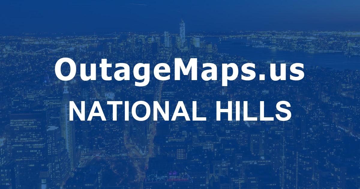 National Hills Power Outages Map